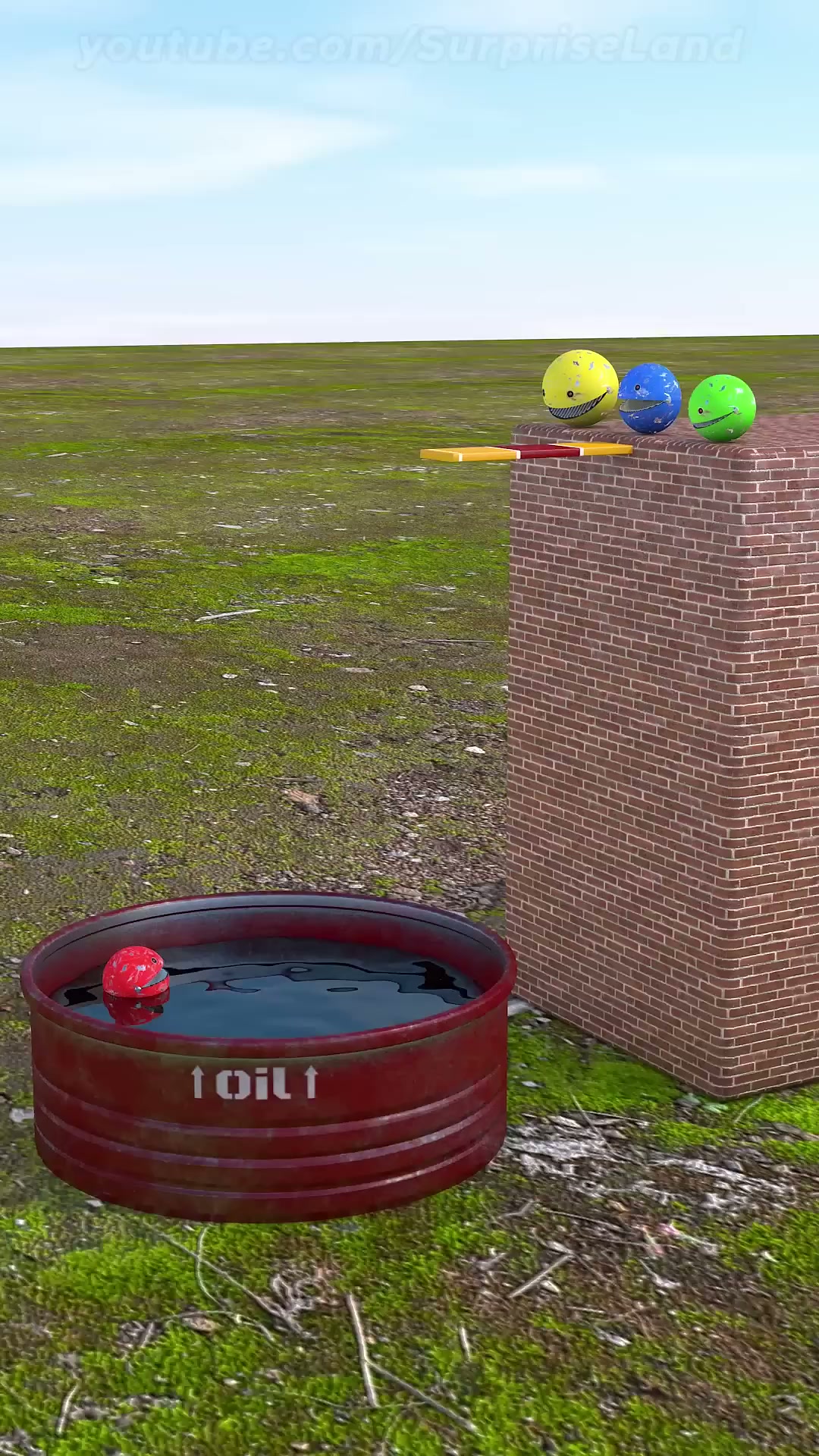 Robot Pacman vs Robot Pacmans: High Dive Edition 🛢️💦😋 #pacman #robotpacman