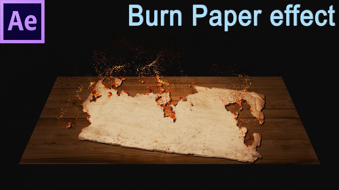 After Effects tutorial - How to make burn paper effect - 102
