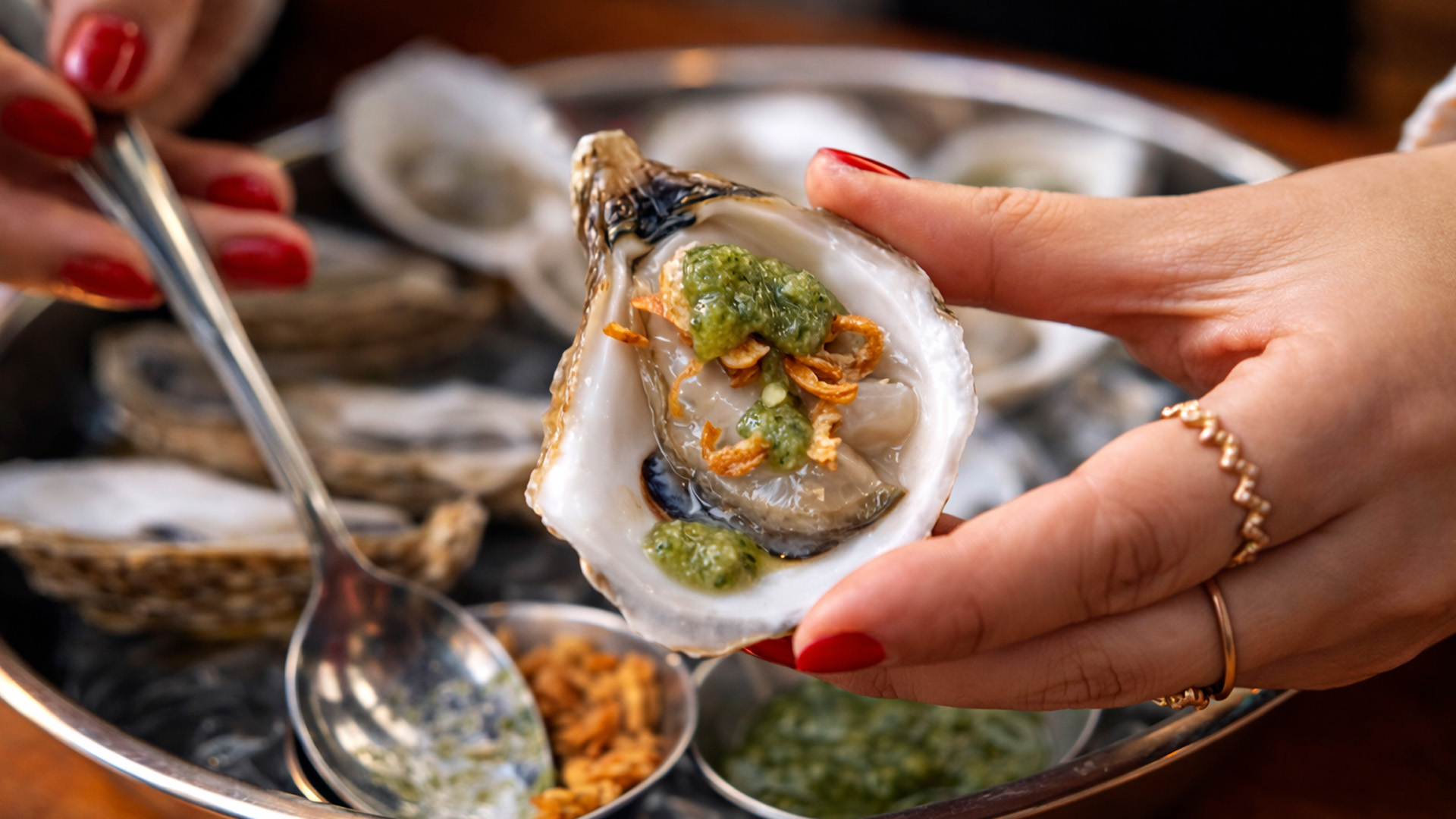 Trying affordable happy hour food in NYC