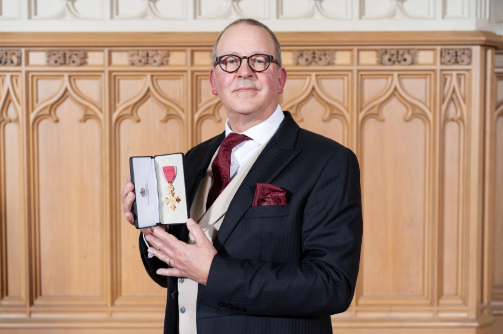 NHS trust chairman from Peterborough receives OBE from the Princess Royal