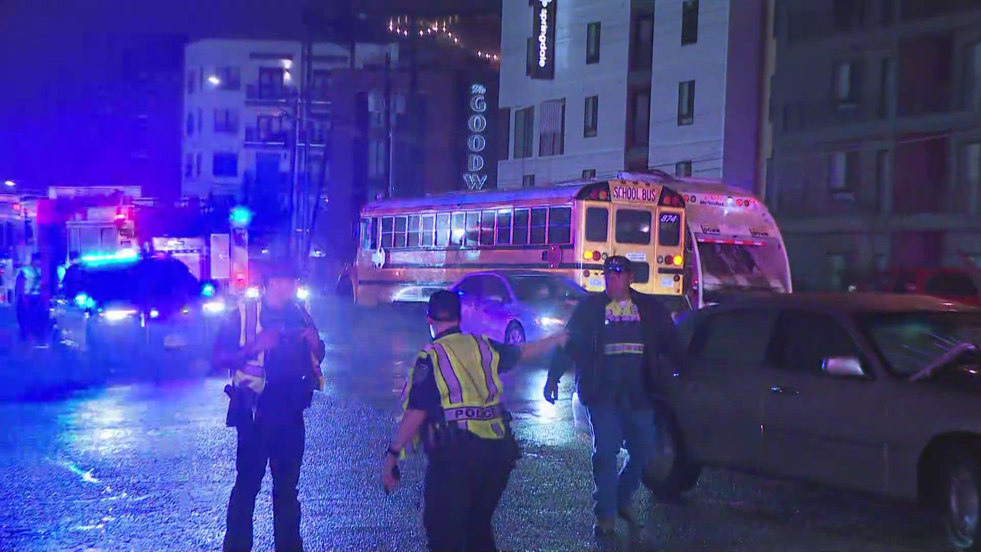 Crews respond to school bus crash Friday morning in East Austin