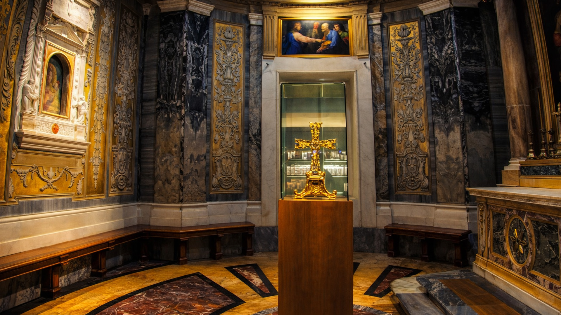 Vatican walking tour featuring historic religious art