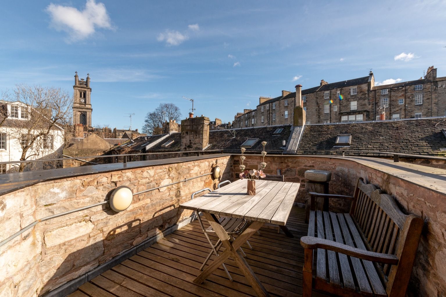 Unique Edinburgh three-bedroom penthouse apartment with south-facing ...