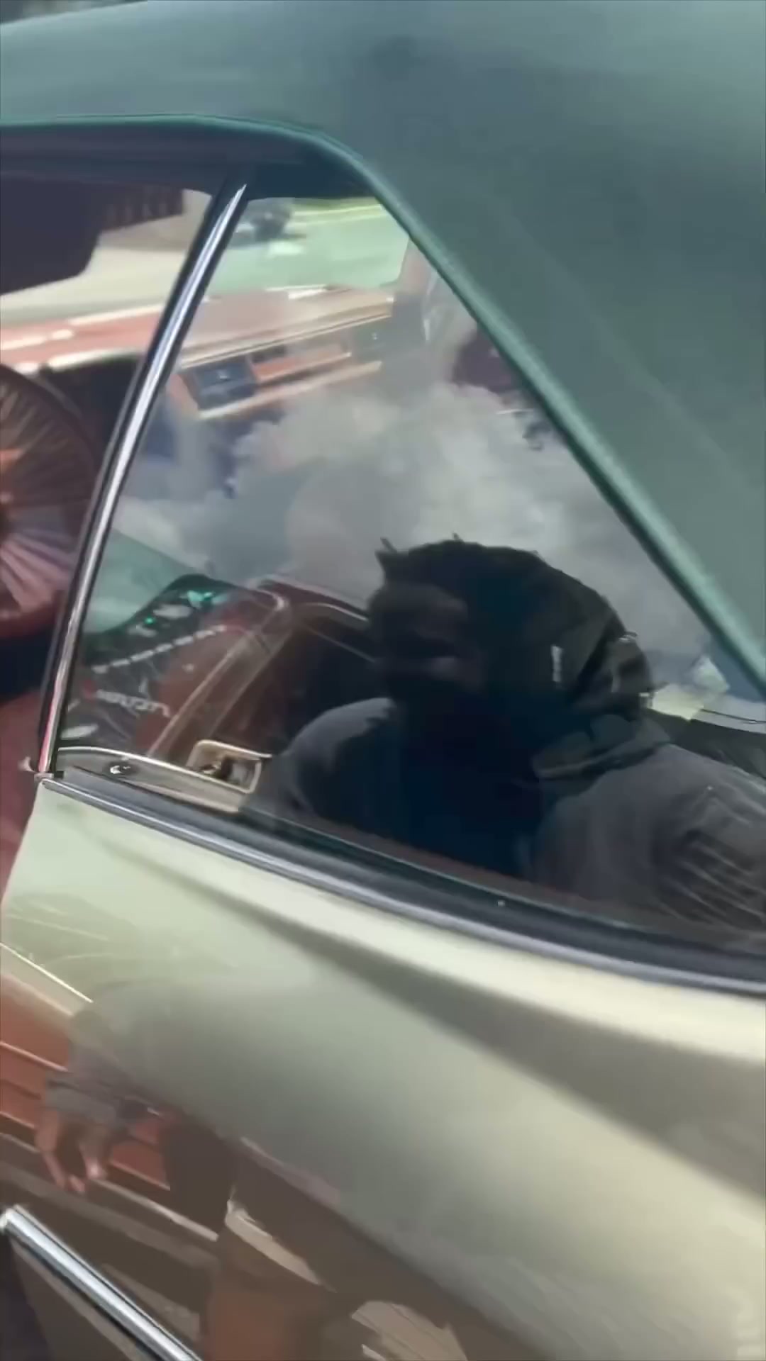 Big Key Stevie’s 73 Chevy vert on rosegold 24’s Daytons