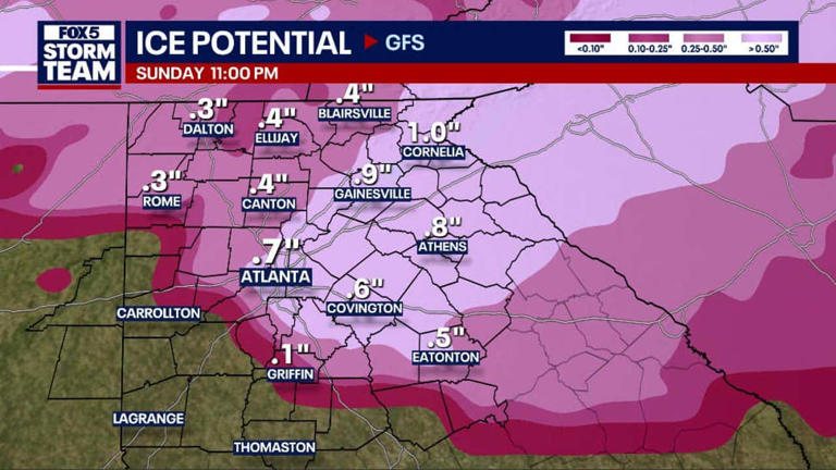 Ice storm warning expands to include metro Atlanta