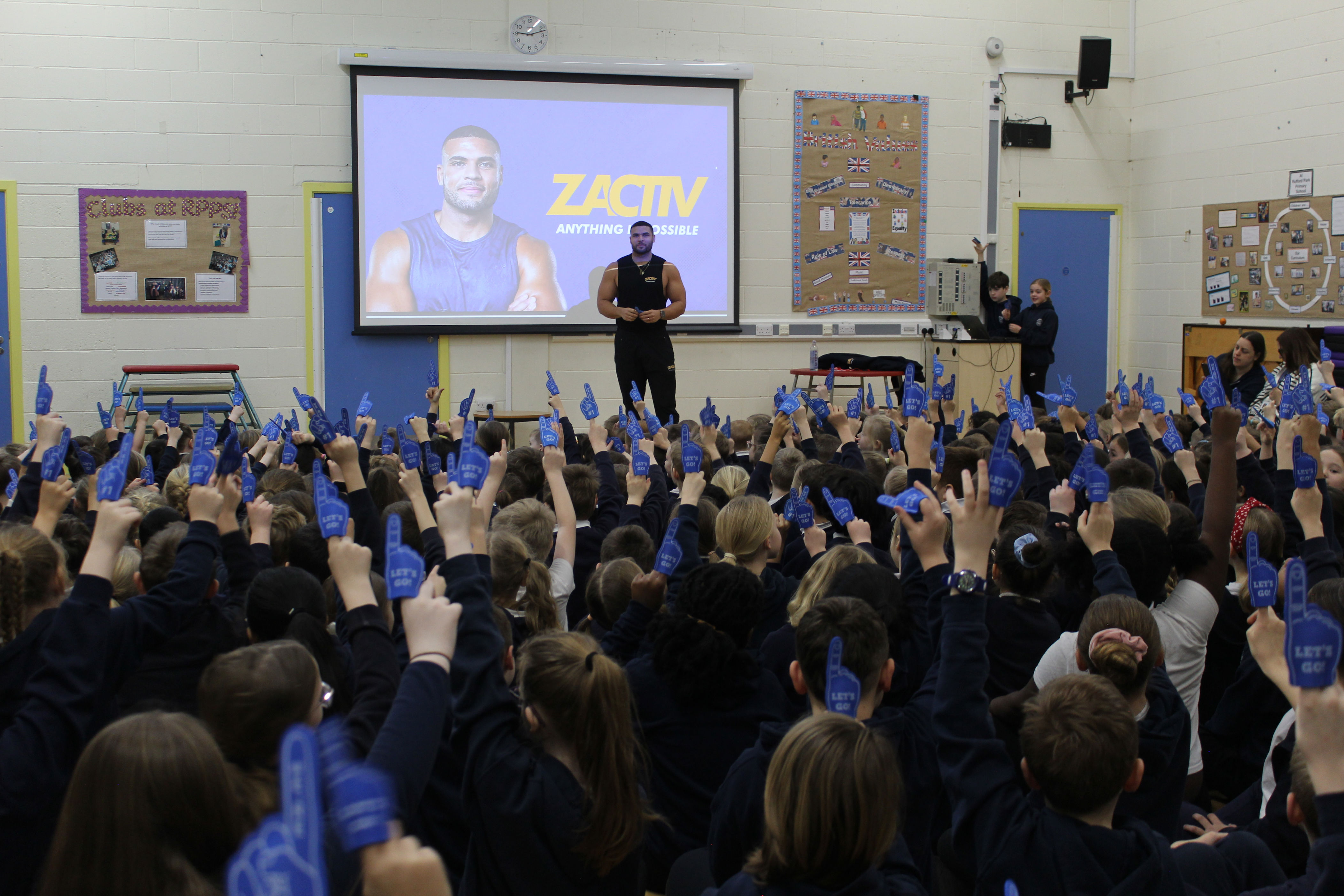 BBC Gladiators star inspires pupils during Leeds primary school visit