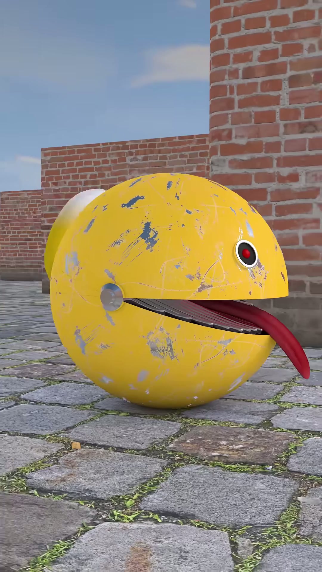 Robot Pacman vs dog bone #Shorts