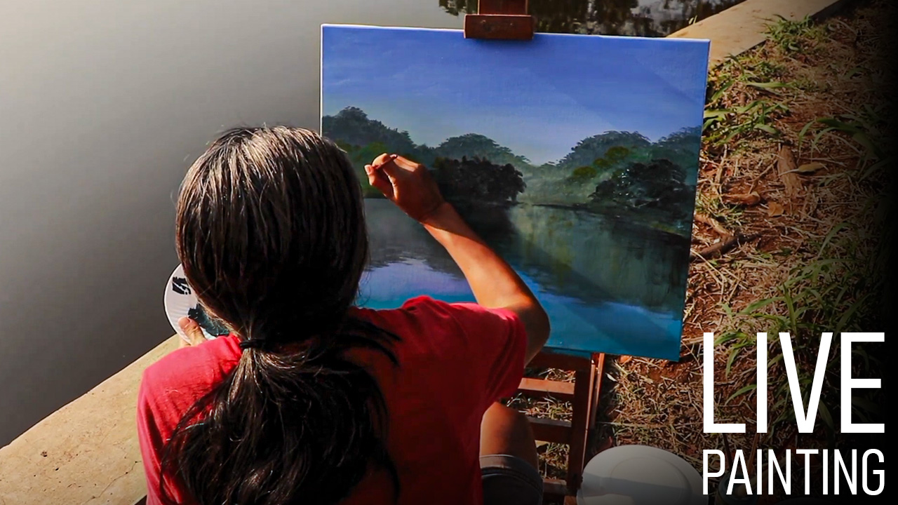 Live art session: Painting Bogor’s tranquil Situ Gede Lake with ...