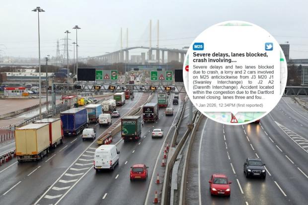 Hour-long delays at Dartford Crossing amid crash and emergency tunnel ...