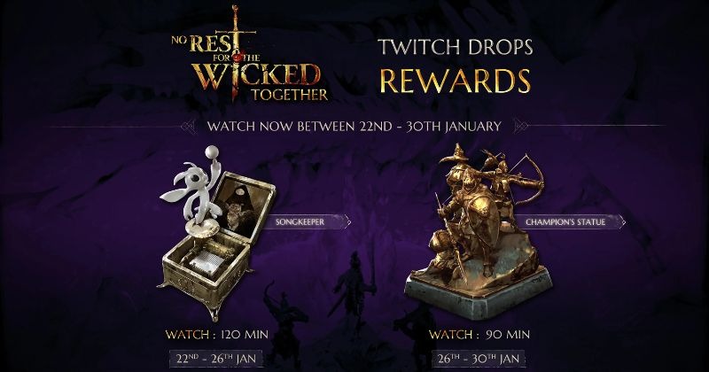 No rest for the wicked Twitch drops — all rewards & how to claim them