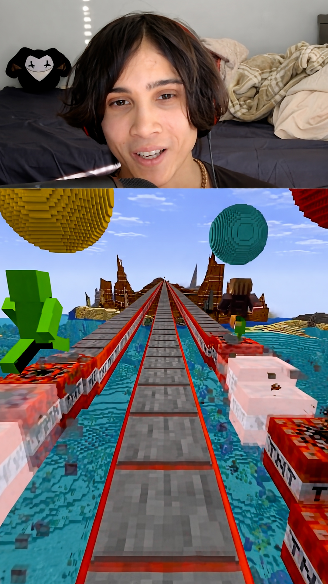 What happens at the end of the TNT track?