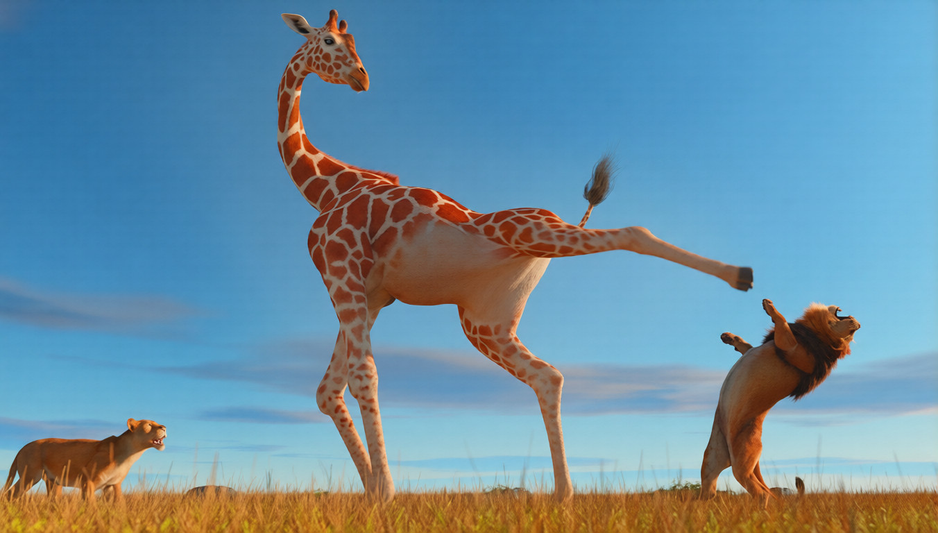 Why giraffes rank differently than expected in predator success rates