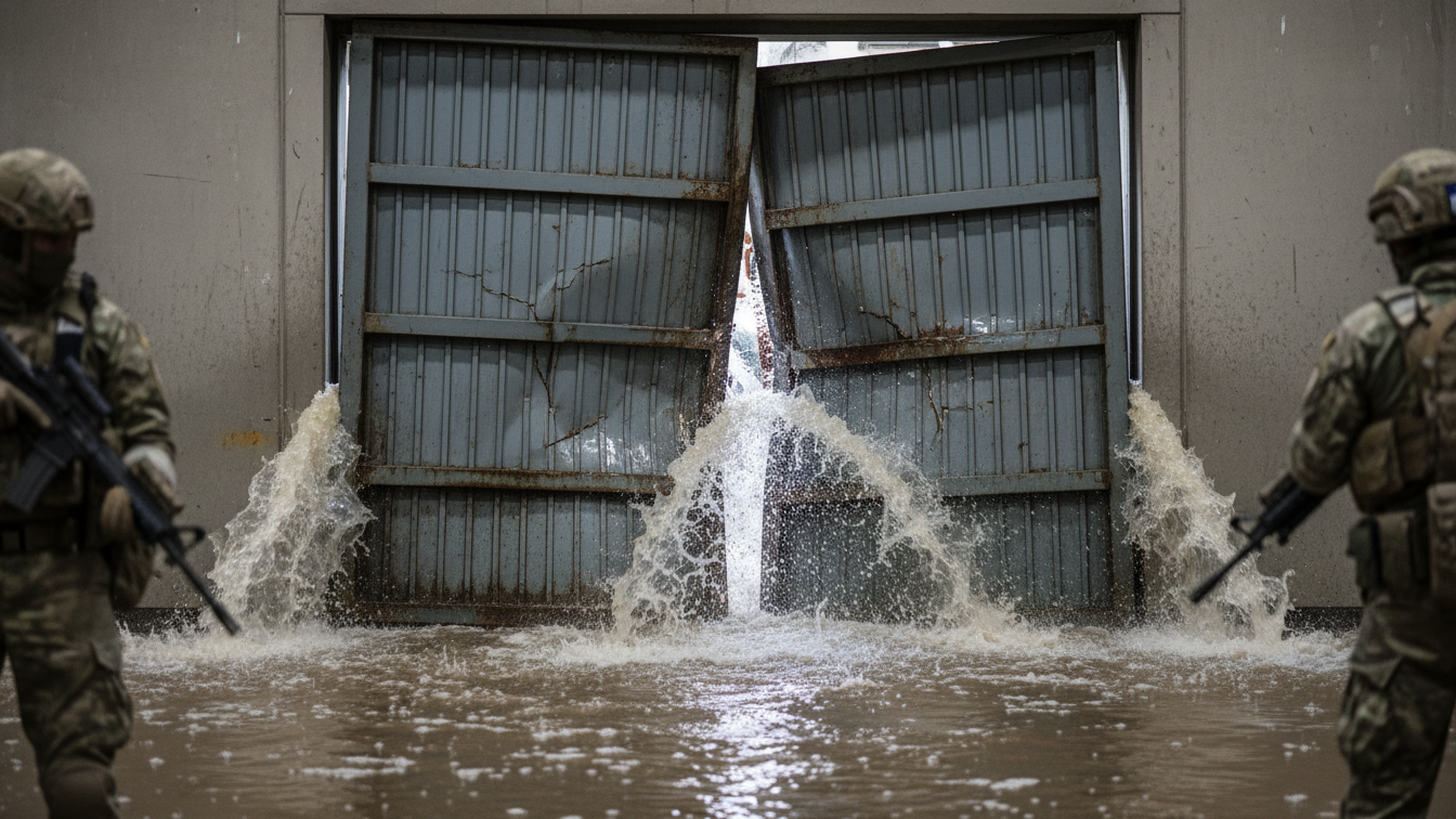 Why marines use water to blow open steel doors