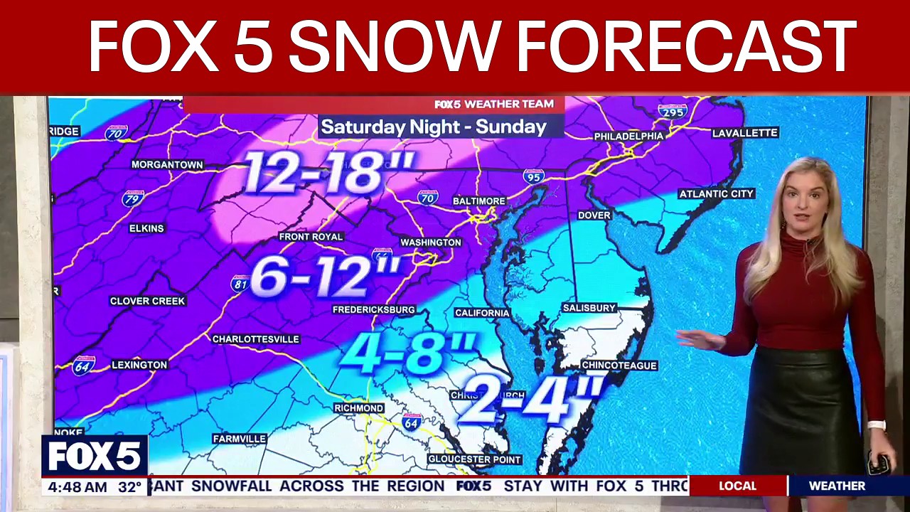 DC snow forecast: Winter storm watch, cold weather advisory