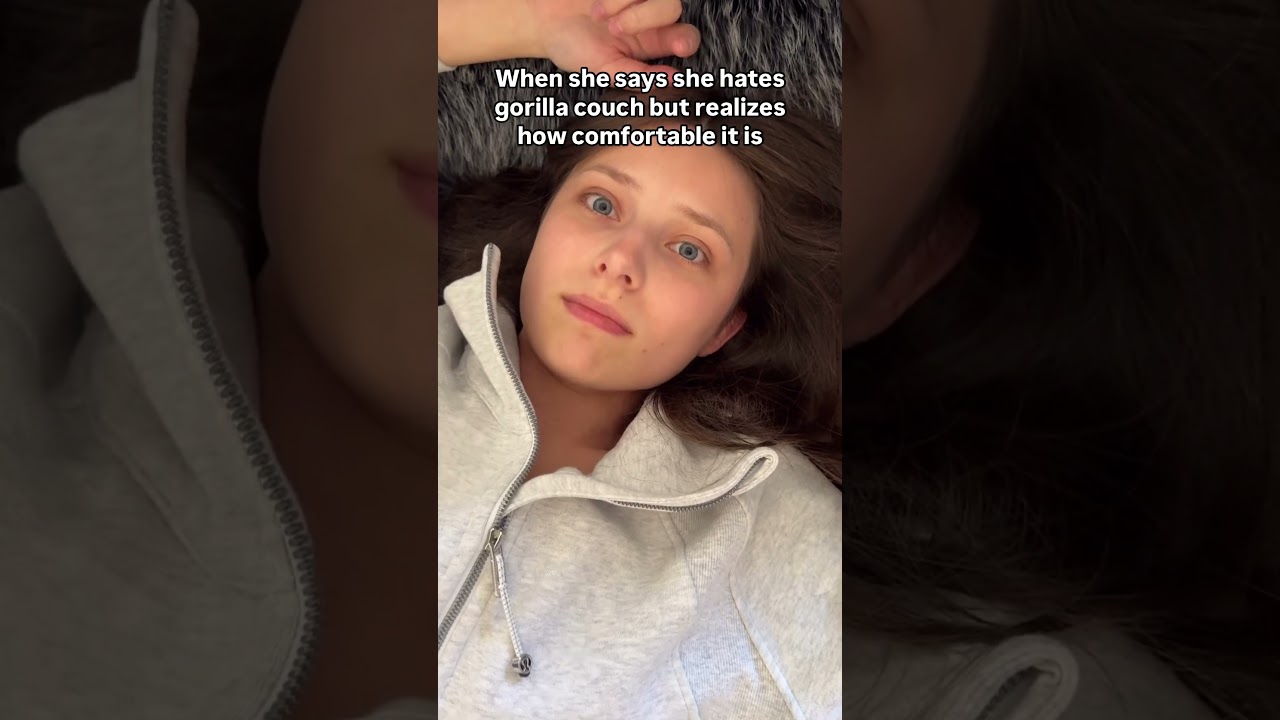 Girlfriend admits gorilla-shaped couch is comfortable