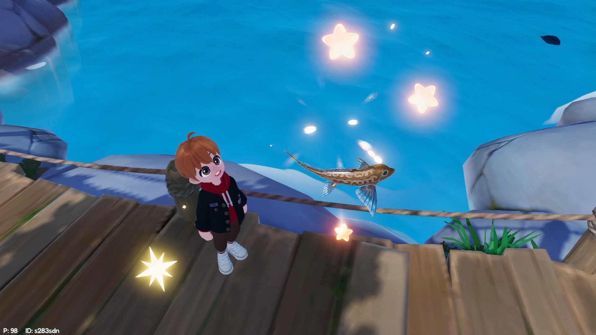 How to find the flashing fish shadows in Heartopia