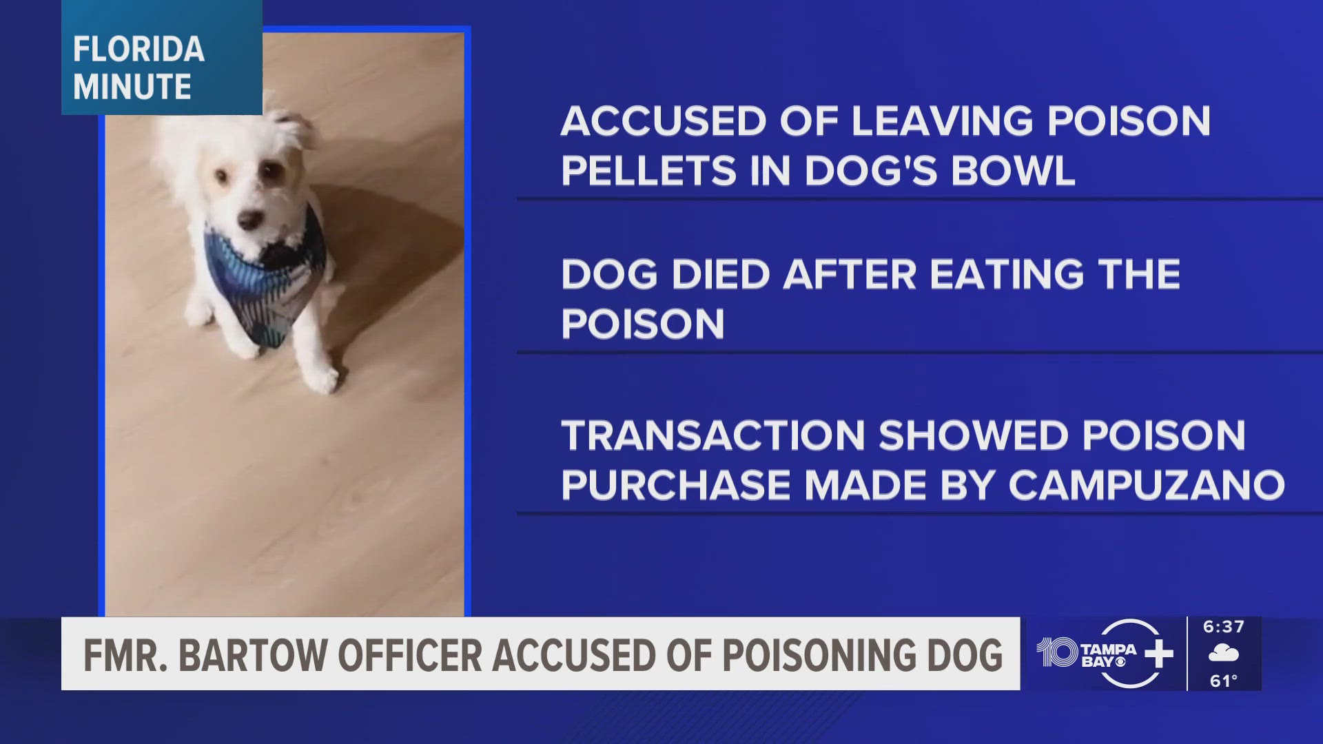 Former Bartow police officer charged for killing girlfriend's dog