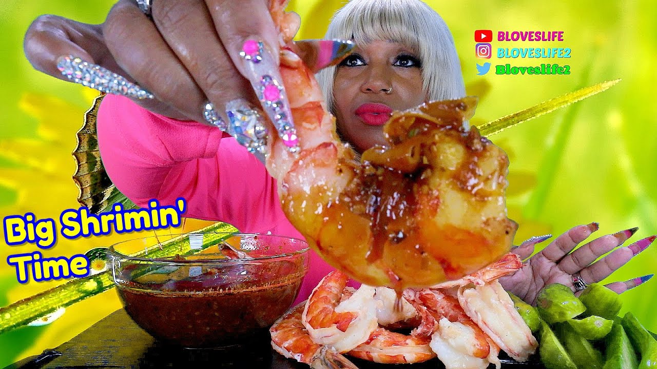 Shrimp seafood mukbang madness