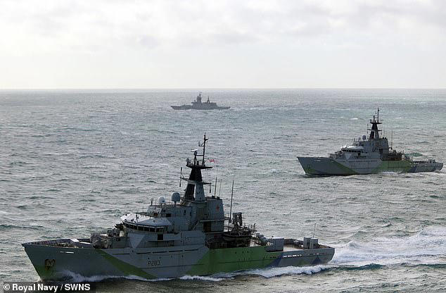 Russian ships are intercepted in English Channel as UK warns Putin 'we ...