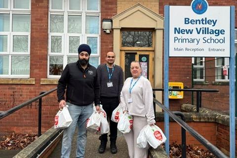 Cost of living essentials bundles donated to Doncaster school