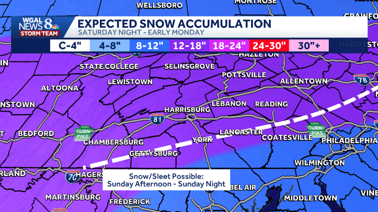 Latest hour-by-hour projections: When to expect heavy snowfall ...