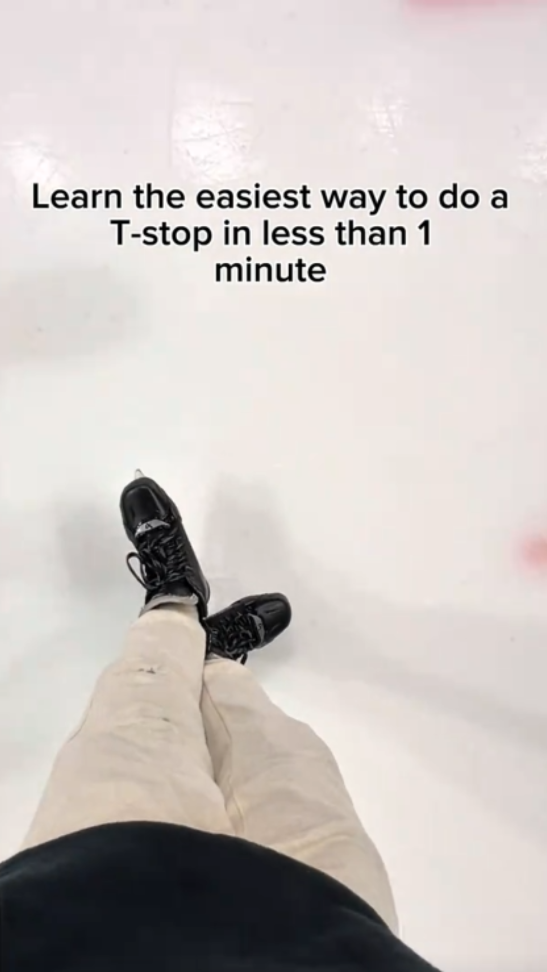 How to master the T-stop in ice skating step by step