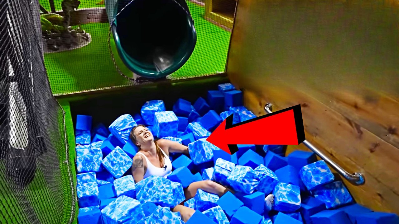 The craziest mini golf course ever! Epic slide, massive loop, and more!