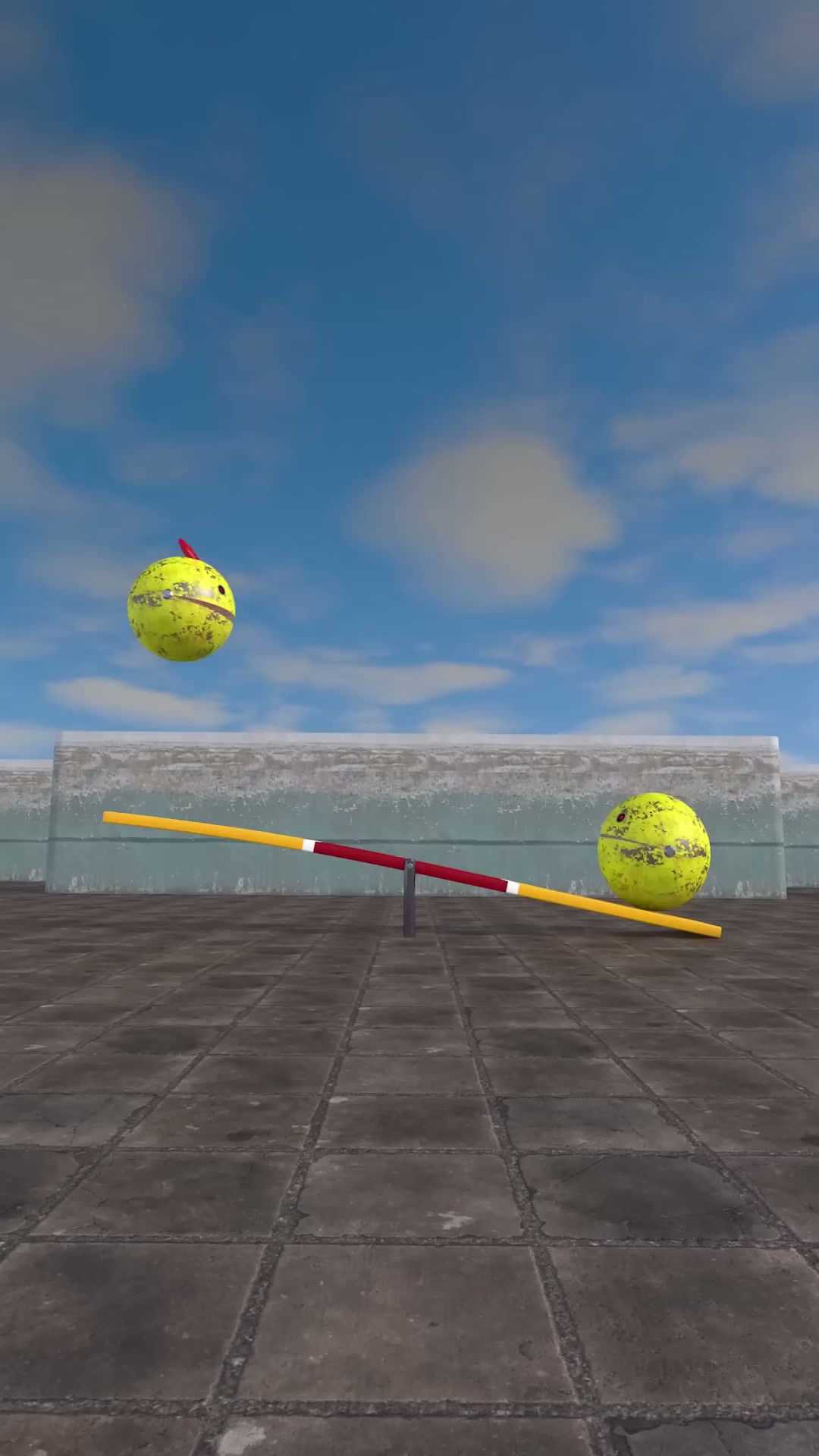 Robot Pacman vs seesaw #Shorts