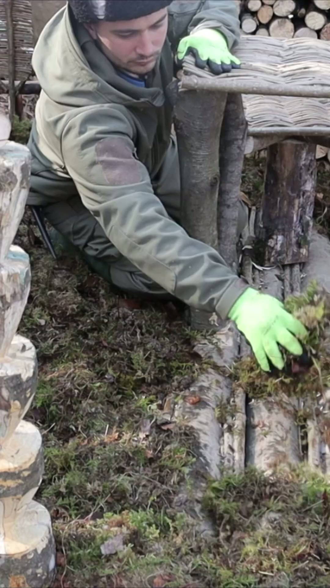 Bushcraft solo #camping #bushcraft #survival #building part - 6