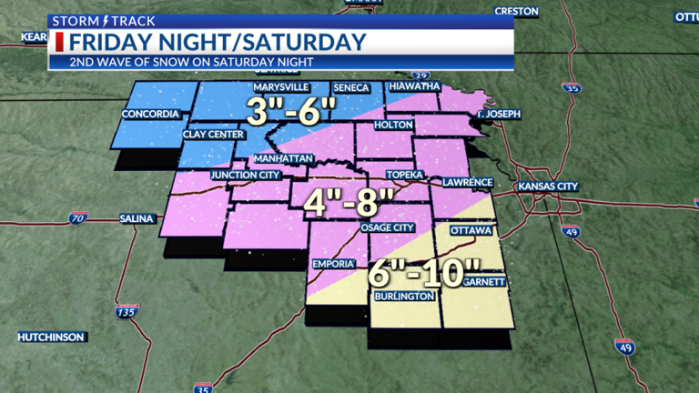 Snow develops later tonight and continues into Saturday