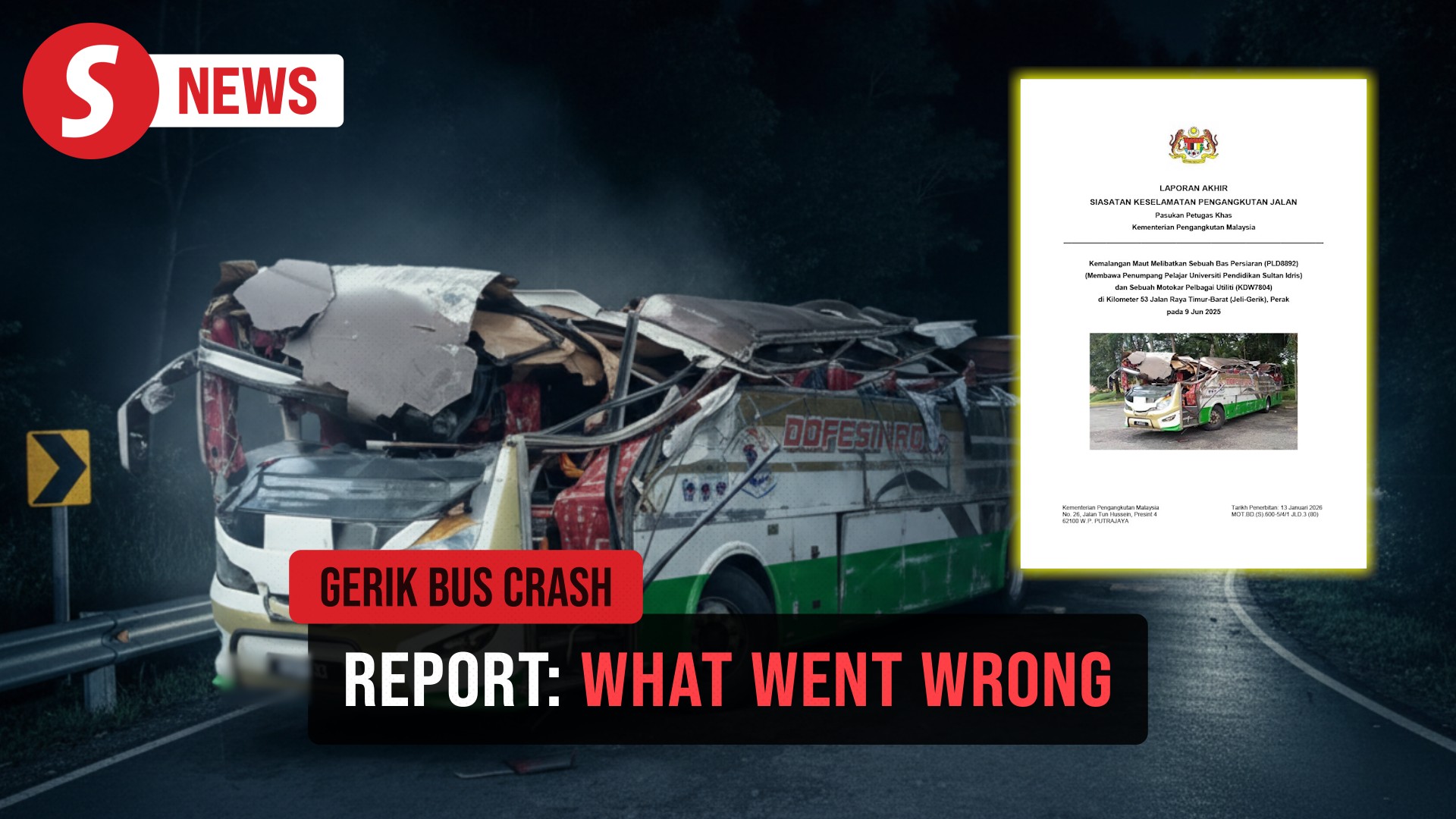 Bus in crash that killed 15 UPSI students was doing 115kph in 60kph ...