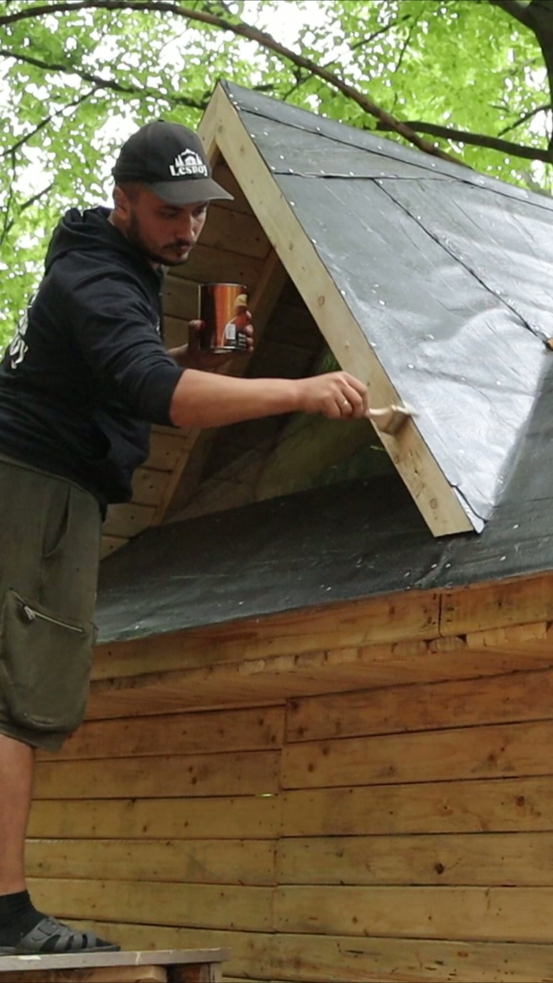 House in the forest #camping #bushcraft #survival #building part 8