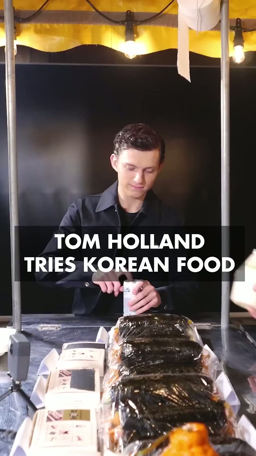 Tom Holland & friends try Korean street food for the first time!