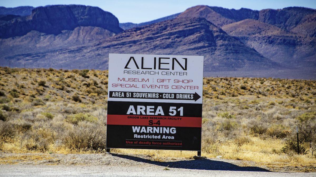 Mysterious 'Dorito-shaped' aircraft spotted over Area 51