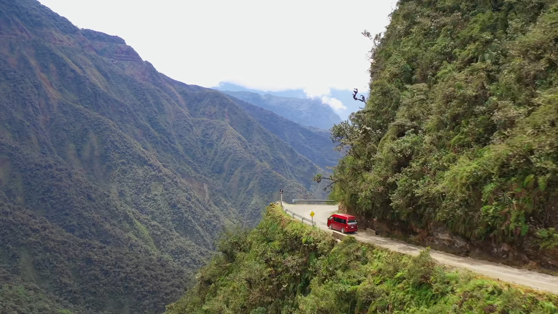 They drove an 8-passenger van on Death Road - one mistake meant oblivion