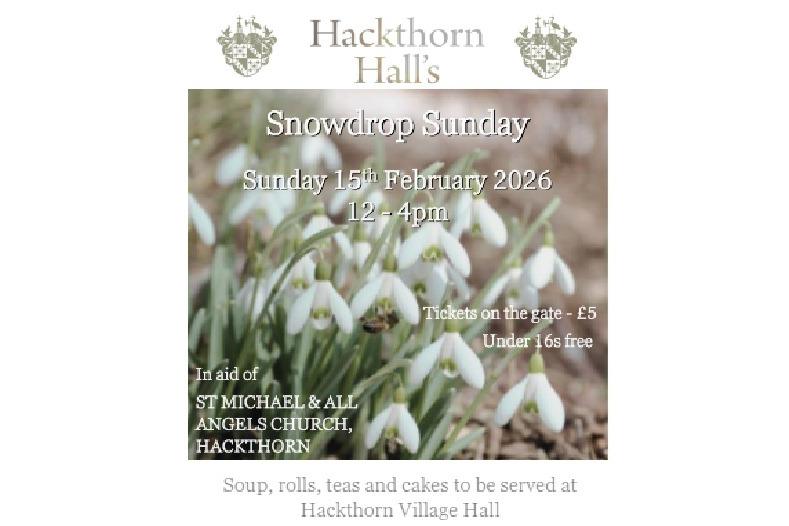 Snowdrop Sunday coming to Hackthorn Hall