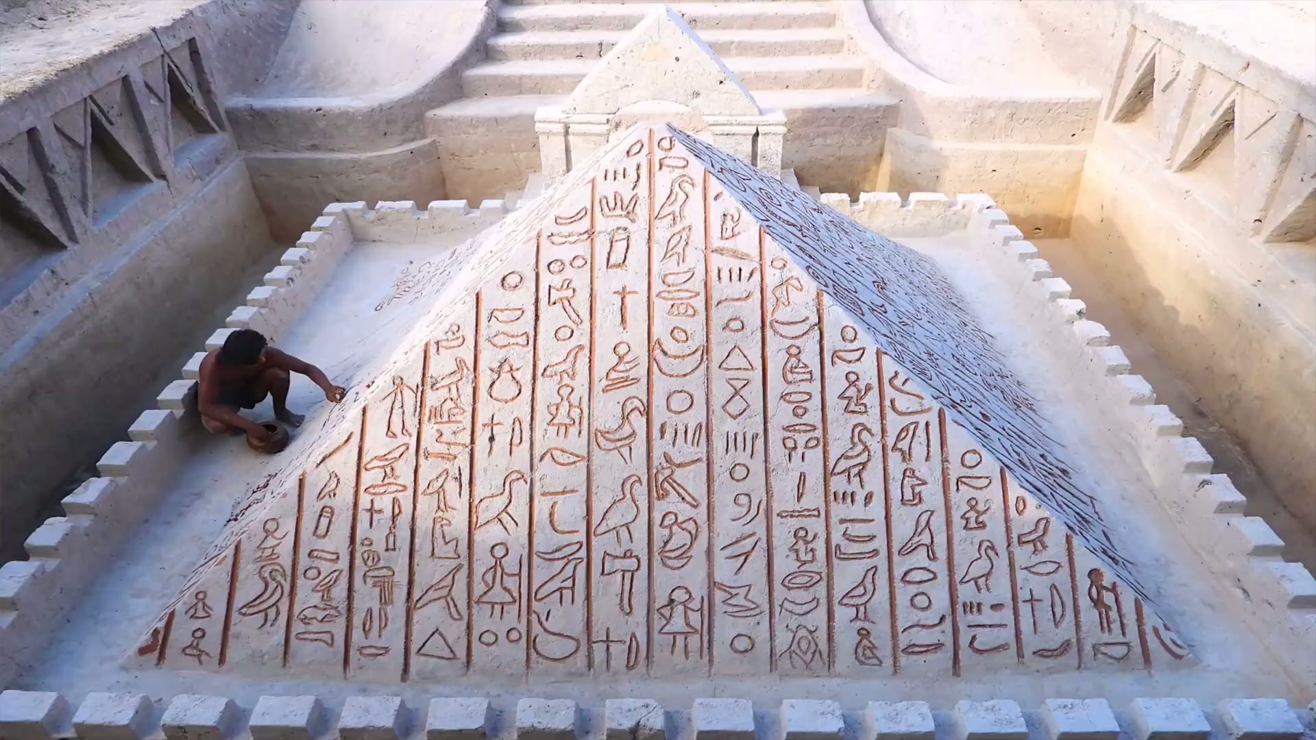 108 days the pyramid of Egypt temple vs 77 days golden water slide ...