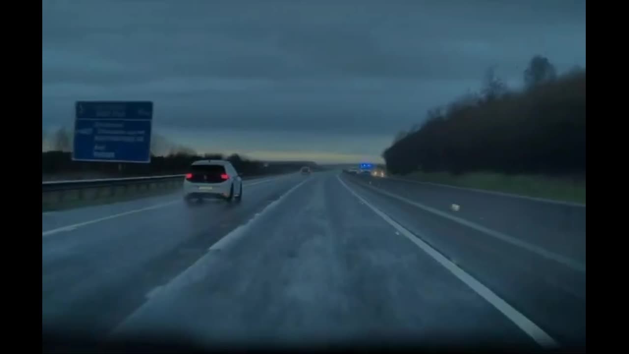 Rare dashcam moment shows loose cow leaping into traffic on Ireland’s M6