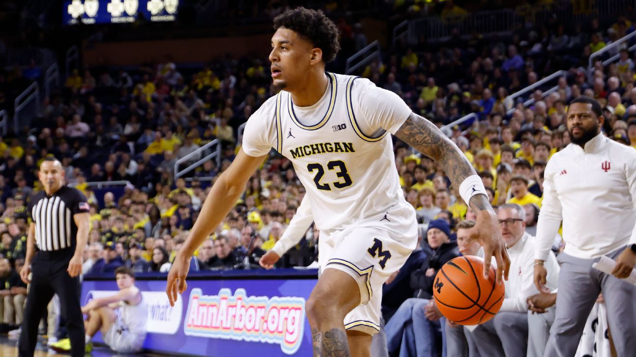 Arizona No. 1, Michigan jumps UConn for No. 2 in AP men's poll