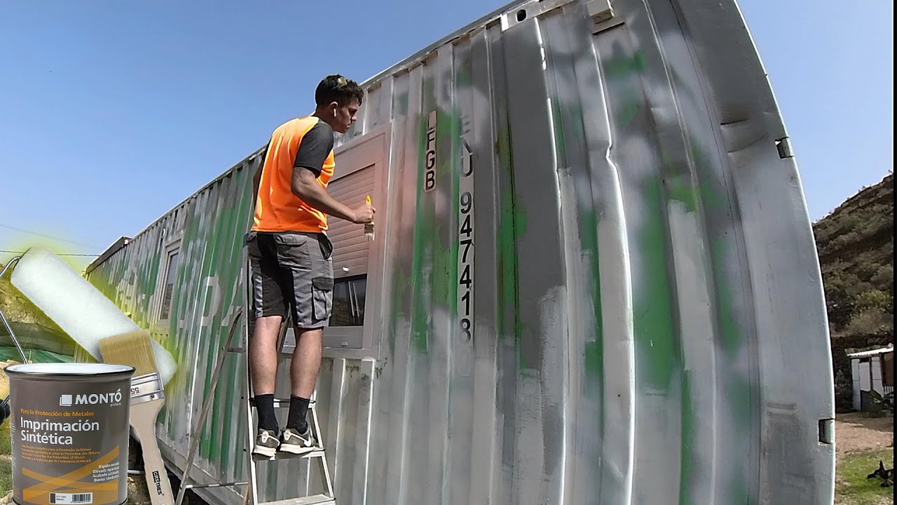 Pintando casa container paso a paso