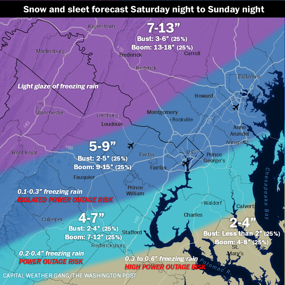 CWG live: Temperatures to tumble ahead of major winter storm Saturday ...