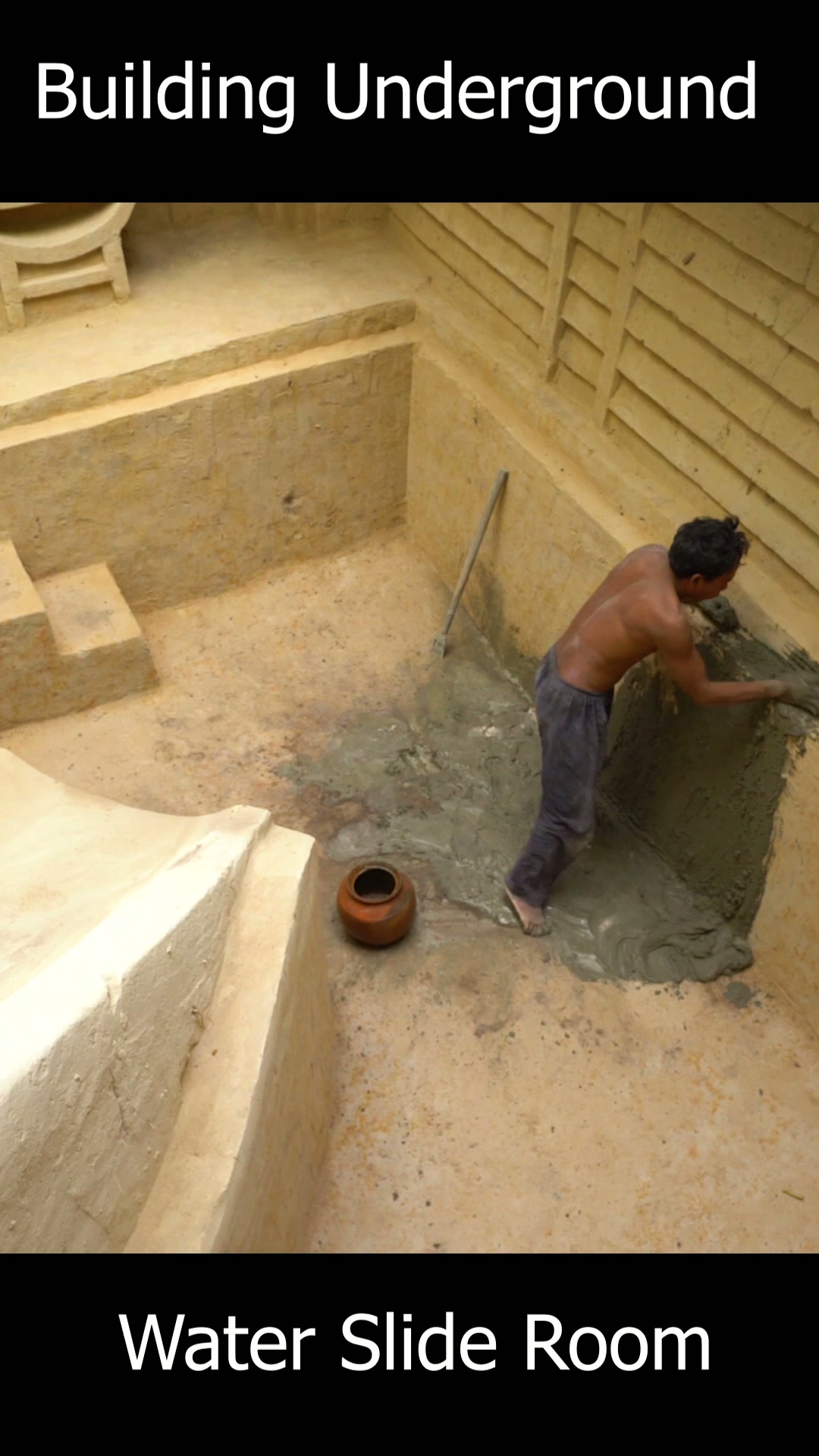 Building underground water slide room