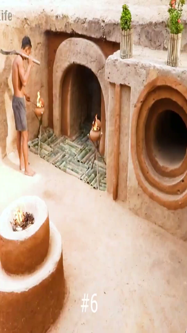 A secret underground house was constructed using only basic tools ...