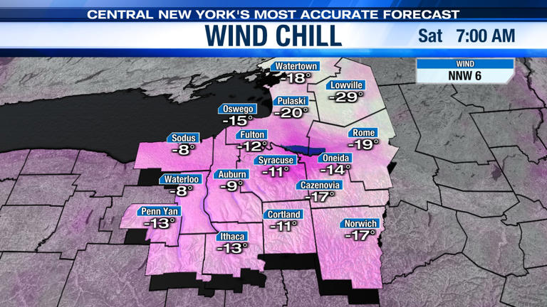Turning colder, lake snow on the move south Friday afternoon