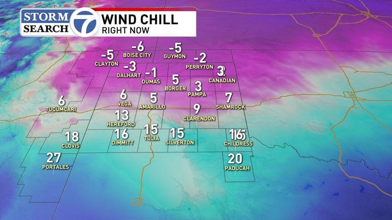 Arctic blast reaches the Texas Panhandle: Snow and extreme cold through ...