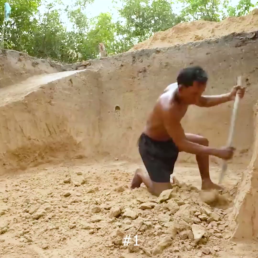 Build the best underground bedroom and mini pool