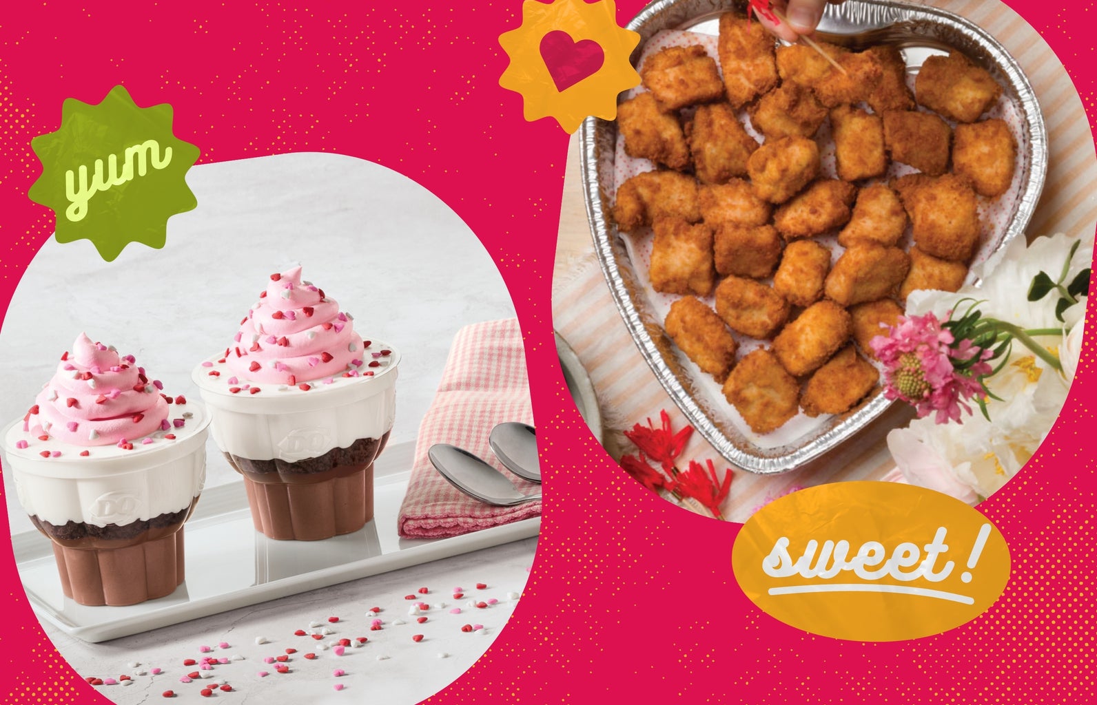 Which fast food restaurants have Valentine’s Day menus?