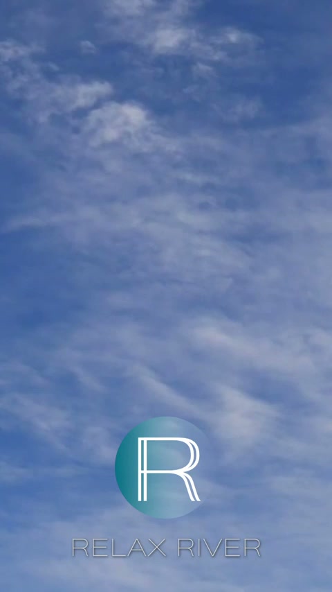 Peaceful blue sky & drifting clouds | Relaxing music for calm & stress ...