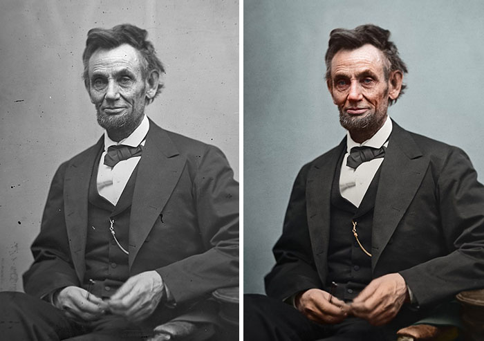26 colorized historical portraits of US presidents