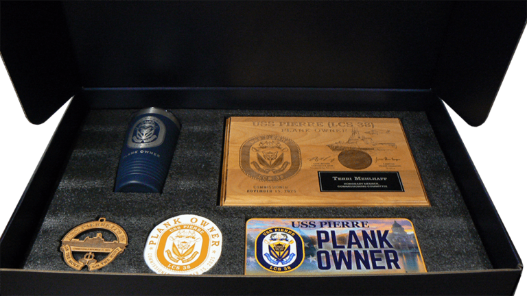 Inmates make gift boxes presented to USS Pierre